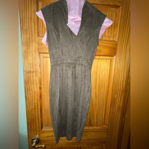 privy | Dresses | Privy Olive Suede Dress | Poshmark